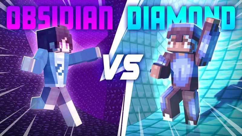 Obsidian VS Diamond by Cubed Creations (Minecraft Skin Pack ...