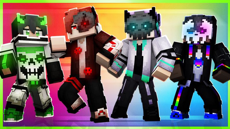 Neon Bones by The Lucky Petals (Minecraft Skin Pack) - Minecraft ...