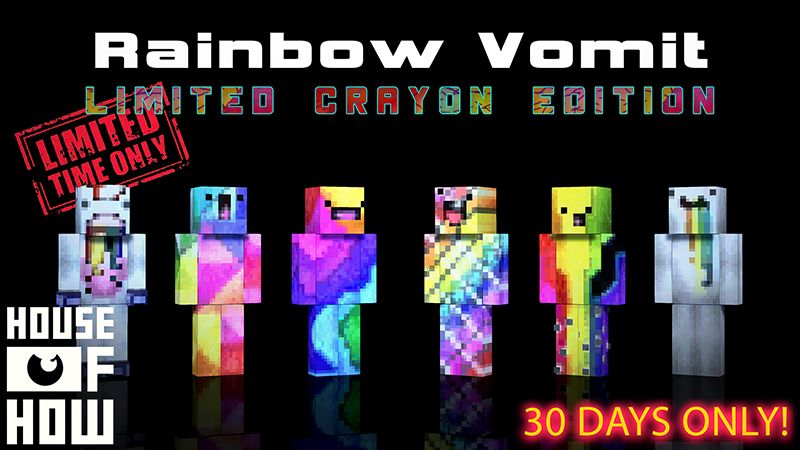 Rainbow Vomit Crayon Edition by House of How (Minecraft Skin Pack ...