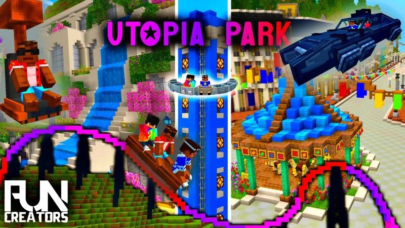 Utopia Park Theme Park by Fun Creators (Minecraft Marketplace Map ...