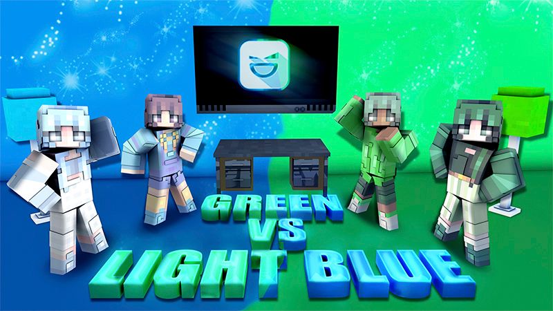 Green vs Light Blue by Giggle Block Studios (Minecraft Skin Pack ...