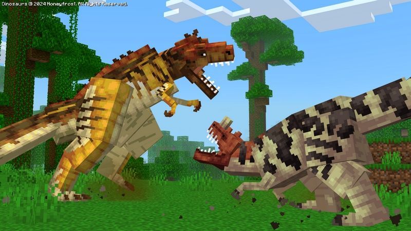 Dinosaurs Add-On 2.1 by Honeyfrost - Minecraft Bedrock Marketplace Explorer