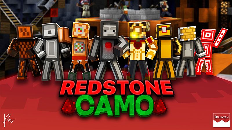 Redstone Camo by Diluvian (Minecraft Skin Pack) - Minecraft Marketplace ...