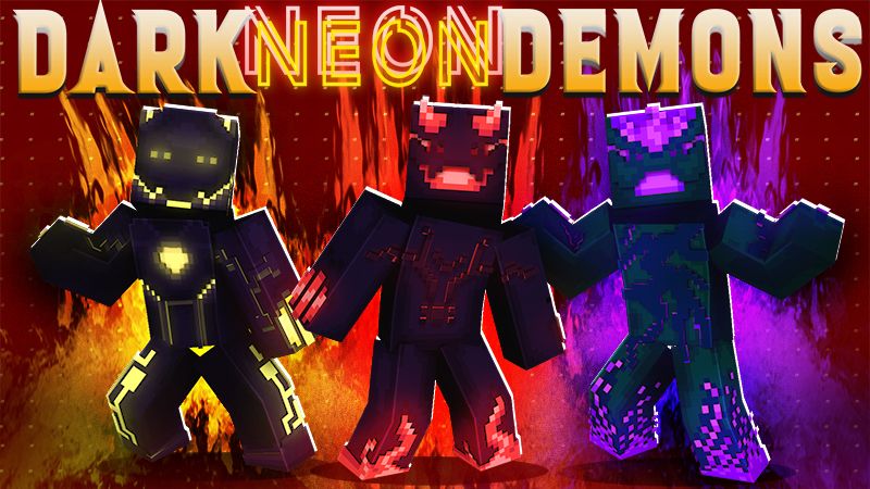 Dark Neon Demons by The Lucky Petals (Minecraft Skin Pack) - Minecraft ...