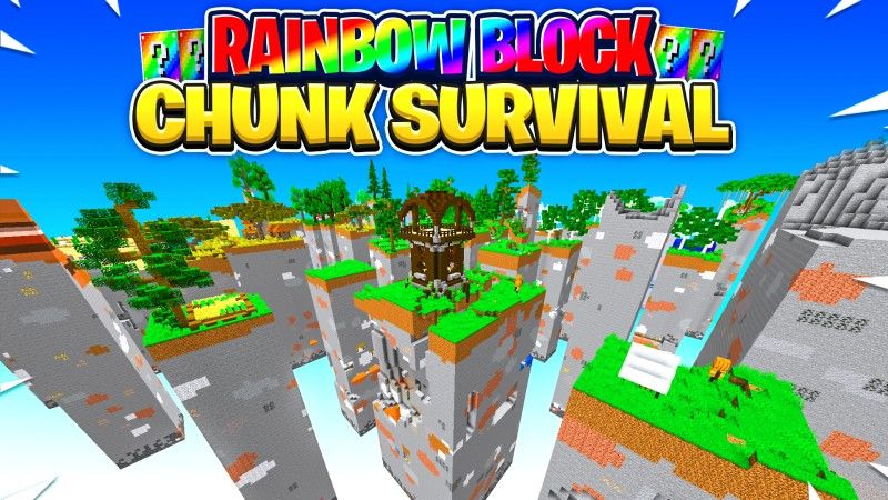 Rainbow Block Chunk Survival by Fall Studios (Minecraft Marketplace Map) - Minecraft Bedrock ...