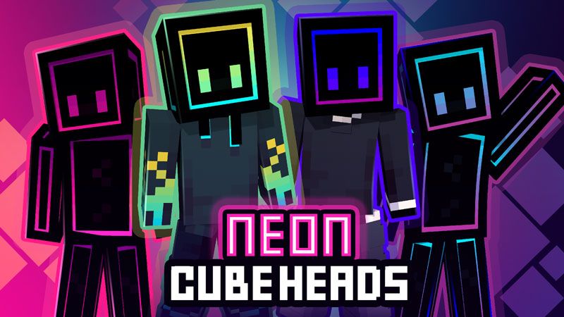 Neon Cube Heads by Ninja Squirrel Gaming (Minecraft Skin Pack) - Minecraft Marketplace (via ...