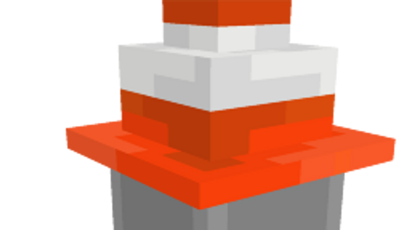 Traffic Cone hat by Oaken - Minecraft Marketplace (via bedrockexplorer.com)