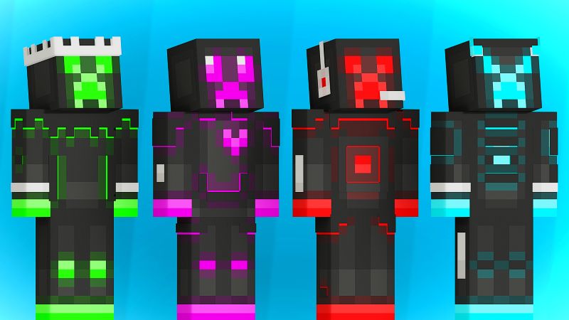 Neon Creepers by Teplight (Minecraft Skin Pack) - Minecraft Marketplace ...