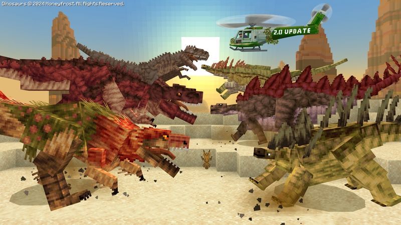 Dinosaurs Add-On 2.1 by Honeyfrost - Minecraft Bedrock Marketplace Explorer