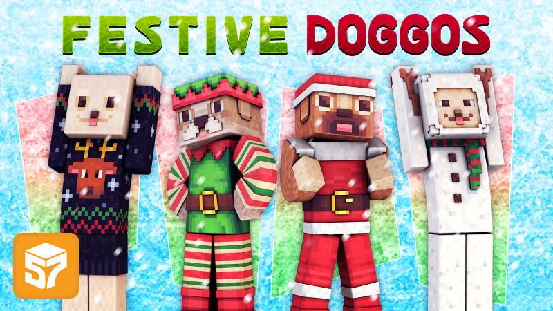 Festive Doggos by 57Digital (Minecraft Skin Pack) - Minecraft Bedrock ...
