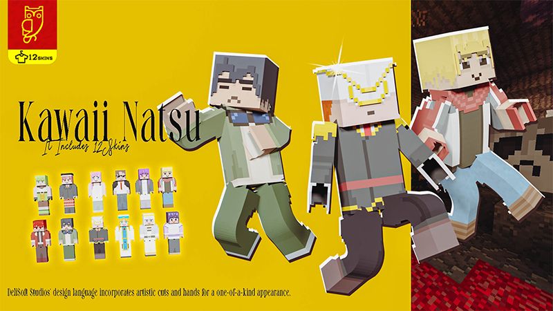 Kawaii Natsu by DeliSoft Studios (Minecraft Skin Pack) - Minecraft ...