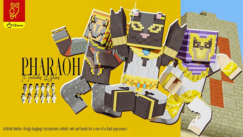 Pharaoh by DeliSoft Studios (Minecraft Skin Pack) - Minecraft Marketplace (via bedrockexplorer.com)