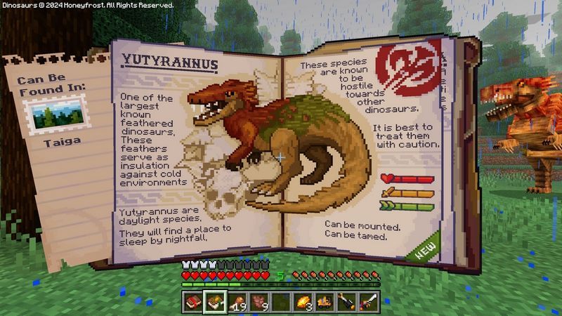 Dinosaurs Add-On 2.1 by Honeyfrost - Minecraft Bedrock Marketplace Explorer