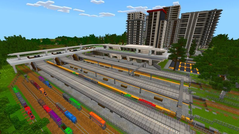 Trains (Craftable) by Kreatik Studios (Minecraft Marketplace Map ...