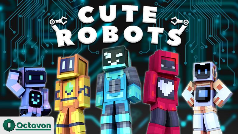 Cute Robots by Octovon (Minecraft Skin Pack) - Minecraft Bedrock ...