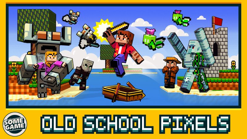 Old School Pixels Texture Pack by Some Game Studio - Minecraft Bedrock ...