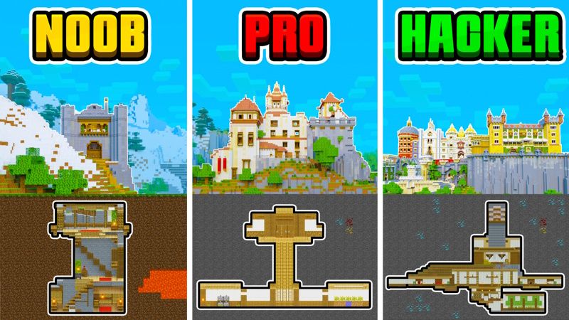 Castle Bunker Noob Pro Hacker by Pixell Studio (Minecraft Marketplace ... Castle Bunker Noob Pro Hacker by Pixell Studio (Minecraft Marketplace ...