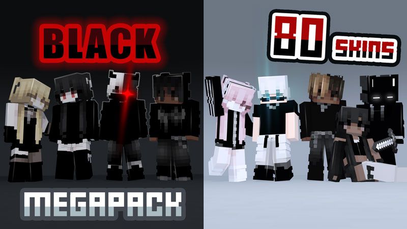 All Black Megapack by Ninja Squirrel Gaming (Minecraft Skin Pack ...