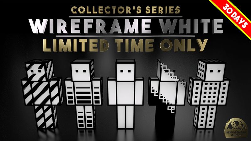 Wireframe White Limited by Monster Egg Studios (Minecraft Skin Pack ...
