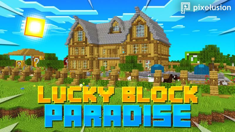 Lucky Block Paradise by Pixelusion (Minecraft Marketplace Map) - Minecraft Bedrock Marketplace ...