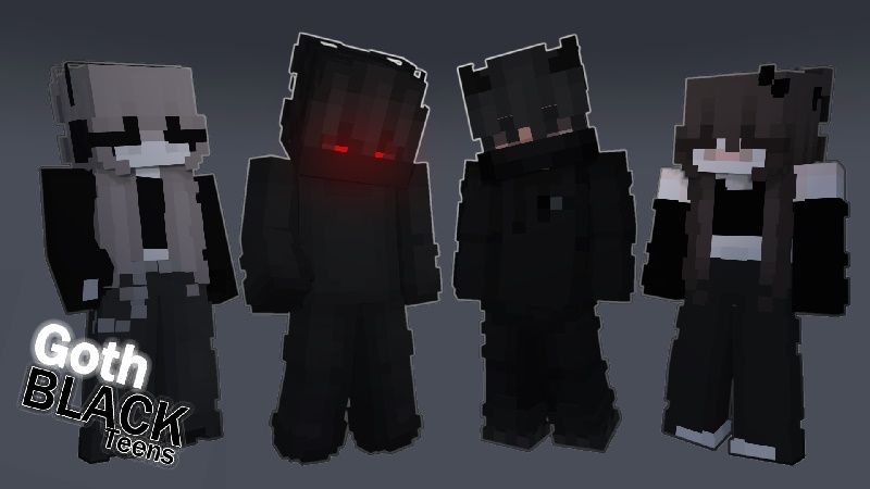 Goth Black Teens by Lua Studios (Minecraft Skin Pack) - Minecraft ...