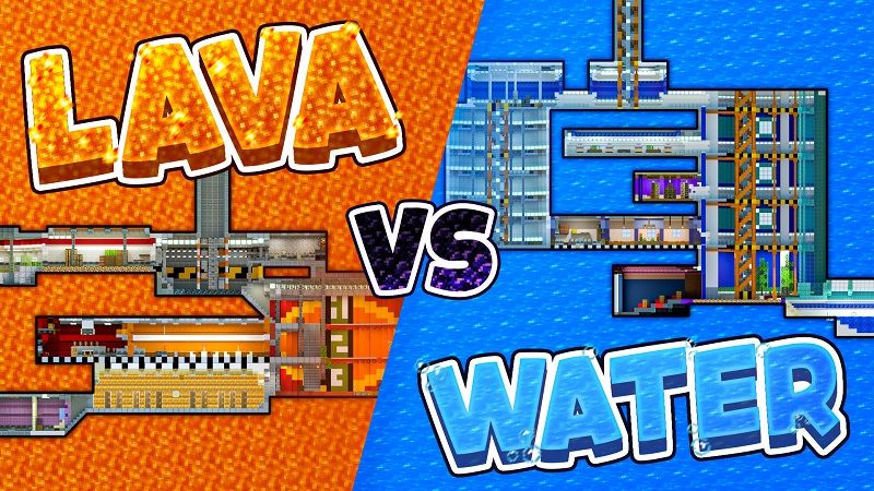 Lava vs Water Underground Base by BBB Studios (Minecraft Marketplace ...
