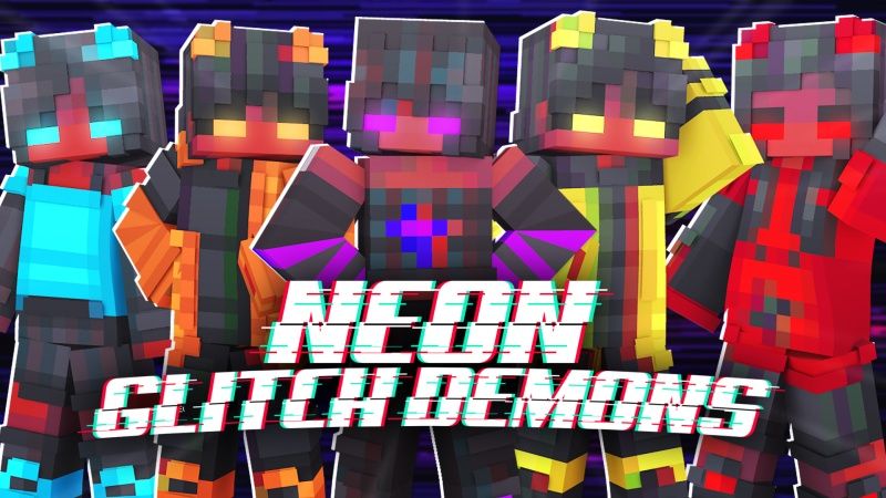 Neon Glitch Demons by Fall Studios (Minecraft Skin Pack) - Minecraft ...