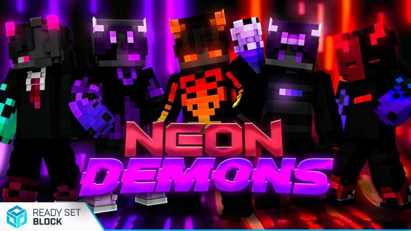 Neon Demons by Ready, Set, Block! (Minecraft Skin Pack) - Minecraft ...