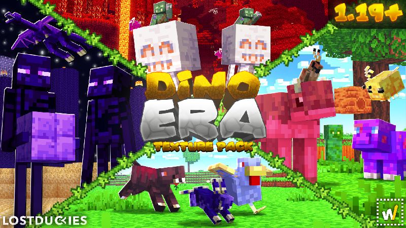 Dino Era Texture Pack by Waypoint Studios - Minecraft Marketplace (via bedrockexplorer.com)