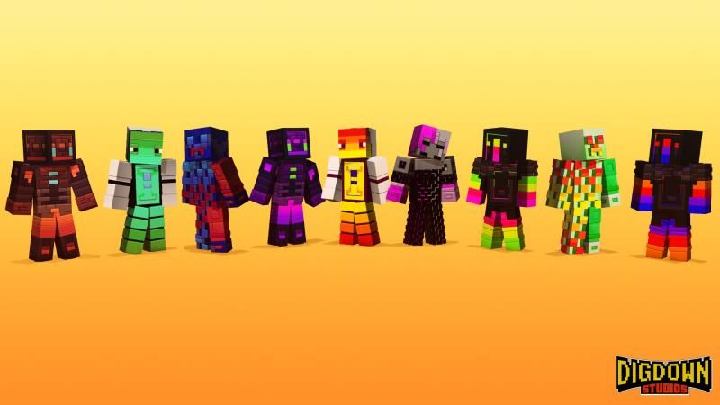 Neon Armor by Dig Down Studios (Minecraft Skin Pack) - Minecraft ...