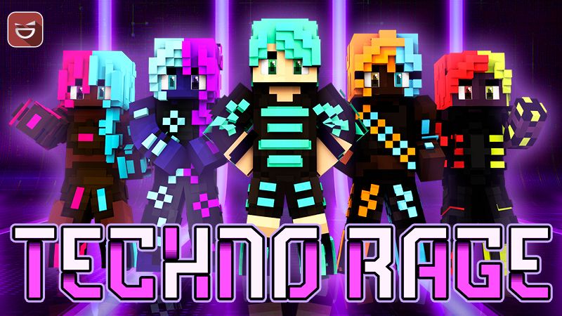 Techno Rage by Giggle Block Studios (Minecraft Skin Pack) - Minecraft ...