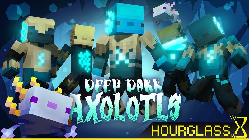 Deep Dark Axolotls by Hourglass Studios (Minecraft Skin Pack ...