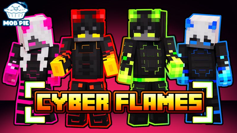Cyber Flames by Mob Pie (Minecraft Skin Pack) - Minecraft Marketplace ...